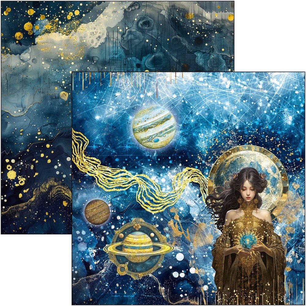 Blocchi di Carte Scrap Celestial cm 20 x 20 - Mondo Fai da Te