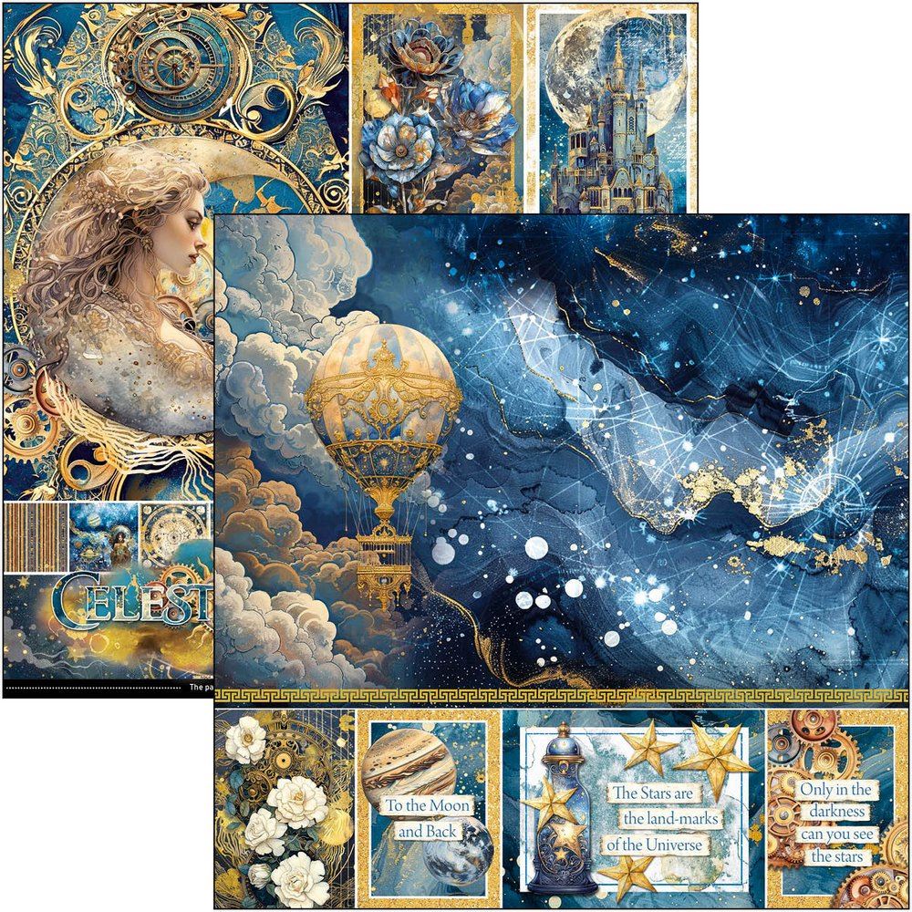 Blocchi di Carte Scrap Celestial cm 30 x 30 - Mondo Fai da Te