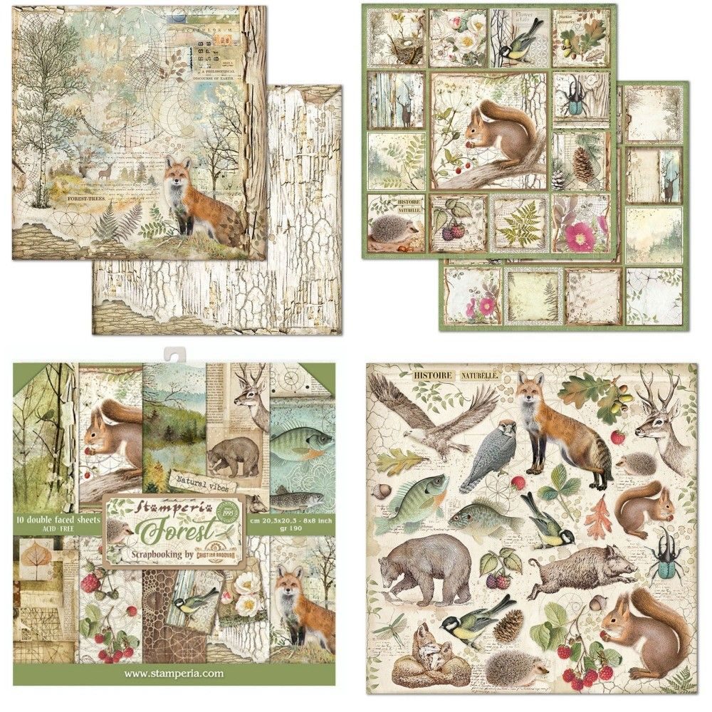 Blocco di carte Scrap Forest - Mondo Fai da Te