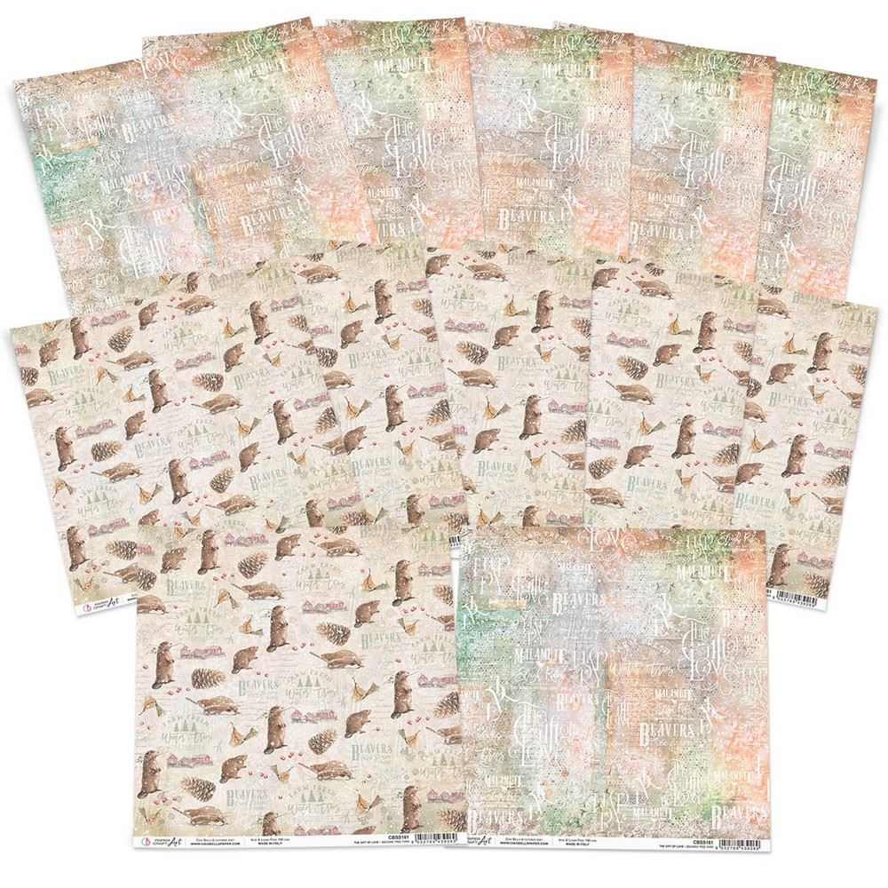 Carta Scrap Beavers Tree Farm The Gift of Love - Mondo Fai da Te