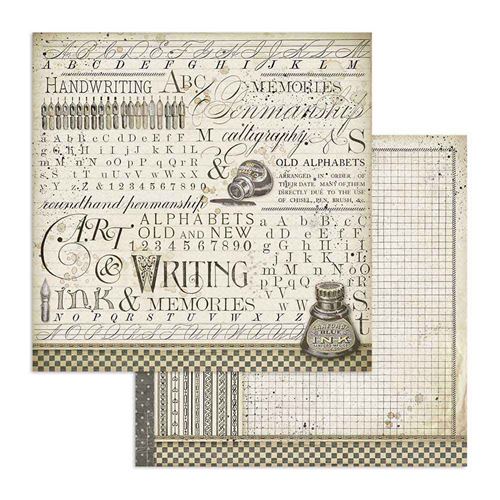 Carta Scrap Alfabeto Calligraphy - Mondo Fai da Te