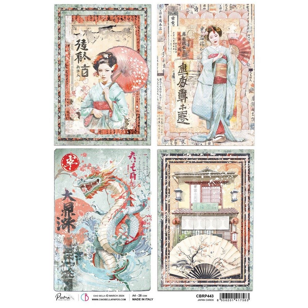 Carta di Riso Japan Cards A4 - Mondo Fai da Te