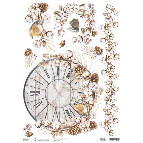 Carta di riso Garden of Promises flowers texture - Mondo Fai da Te