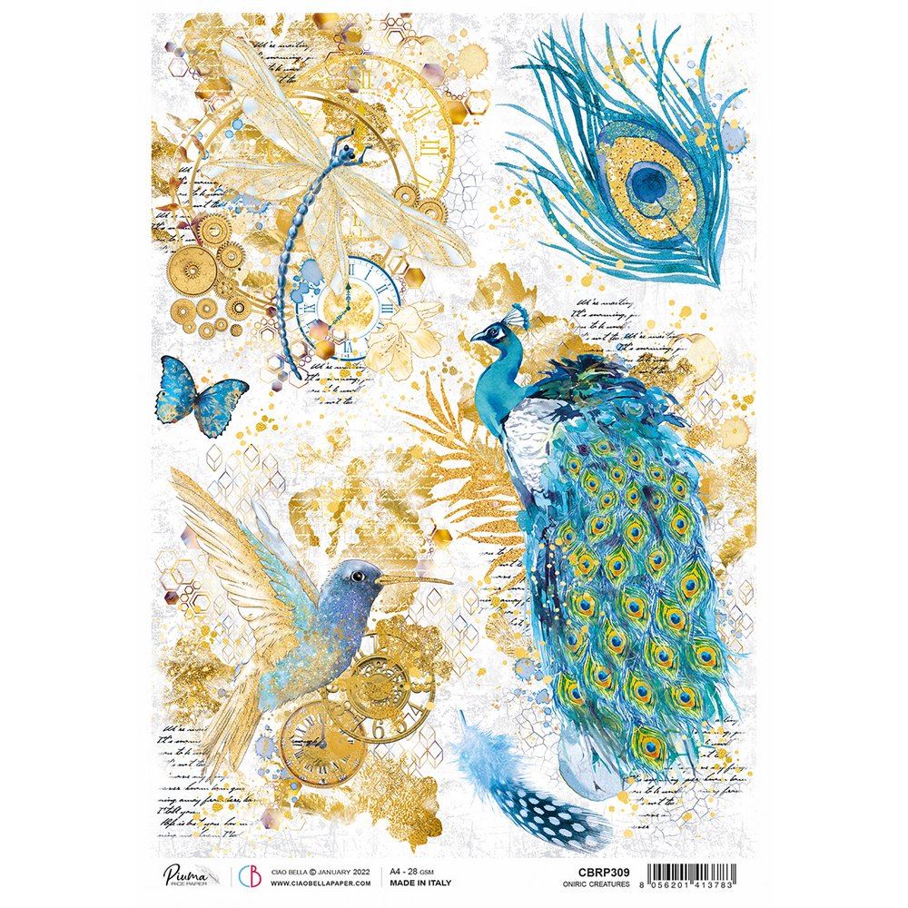 Carta di Riso Oniric creatures A4 - Mondo Fai da Te