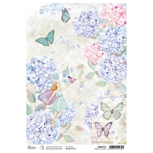 Carta di riso Vintage Library fiori e lettere Stamperia - Mondo Fai da Te