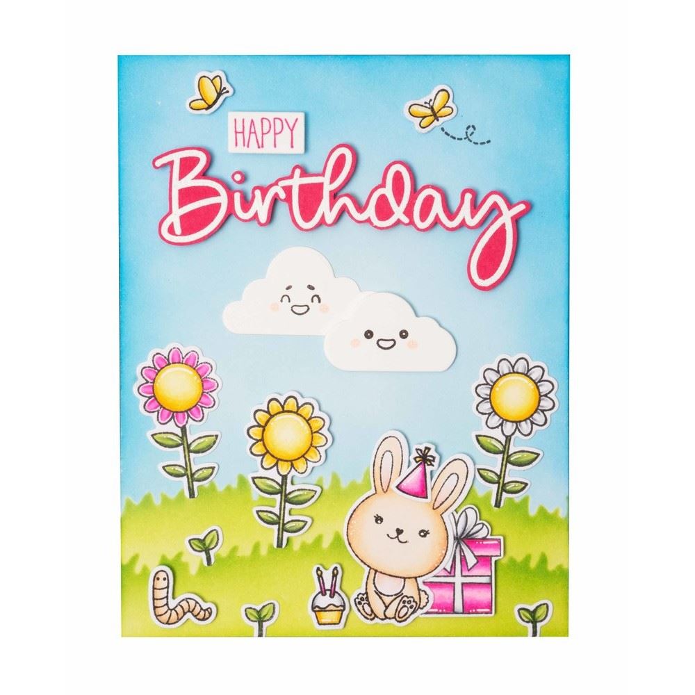 Clear Stamp & Die Bunny Garden - Mondo Fai da Te