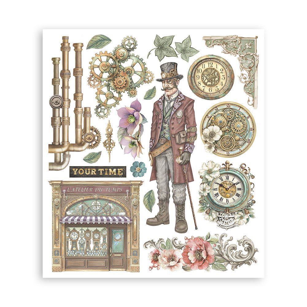 Rub On Kit Gardens of Time cm 20 x 23 - Mondo Fai da Te