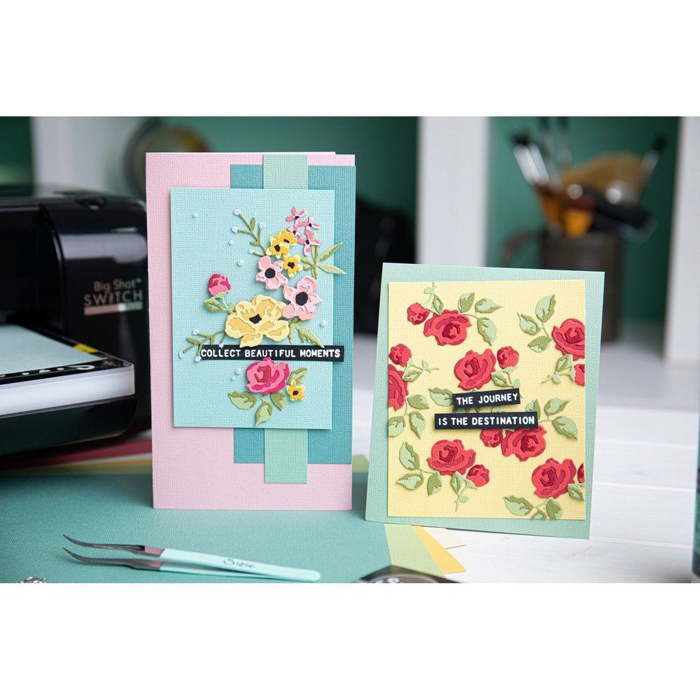 Thinlits Fiori Pennellati Tim Holtz Sizzix - Mondo Fai da Te