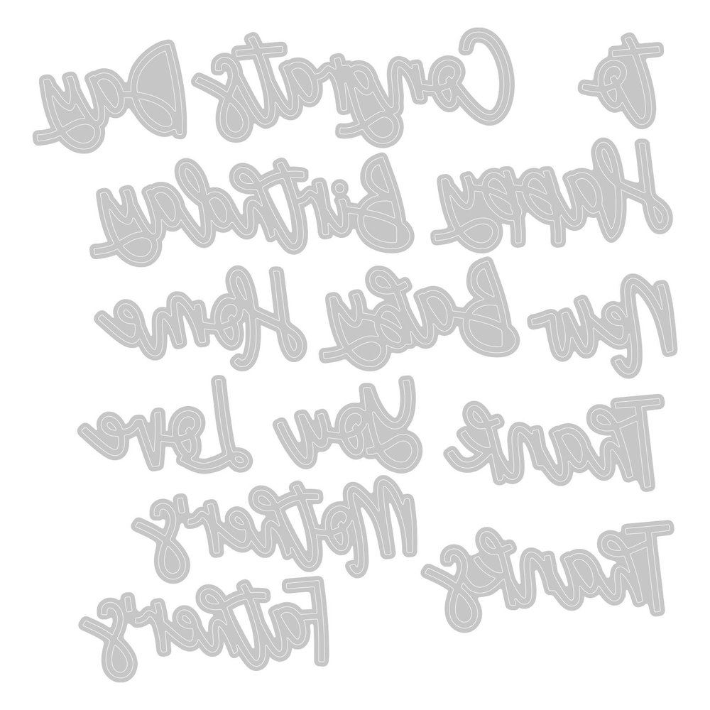 Thinlits Variety Sentiments Sizzix - Mondo Fai da Te