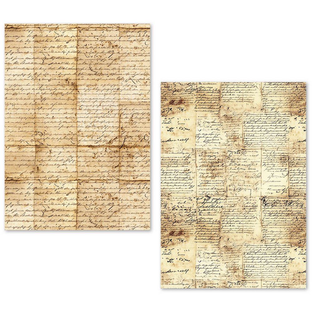 Tissue Paper Set Vintage Manuscript A5 - Mondo Fai da Te