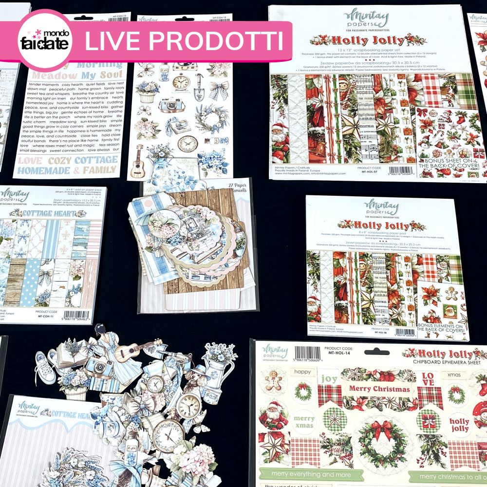 Carte Scrap Holly Jolly e Cottage Heart